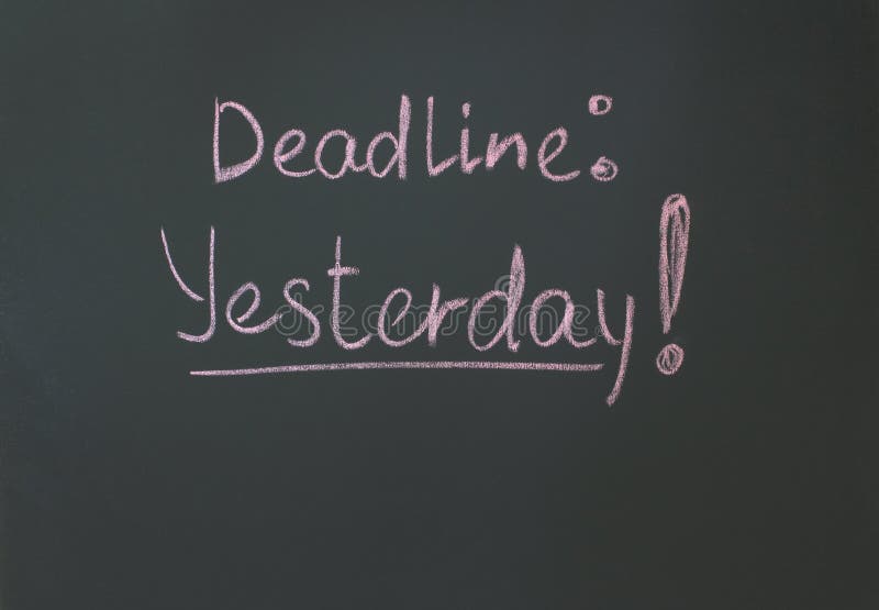 Deadline yesterday stock image. Image of learning, imagination - 35269801
