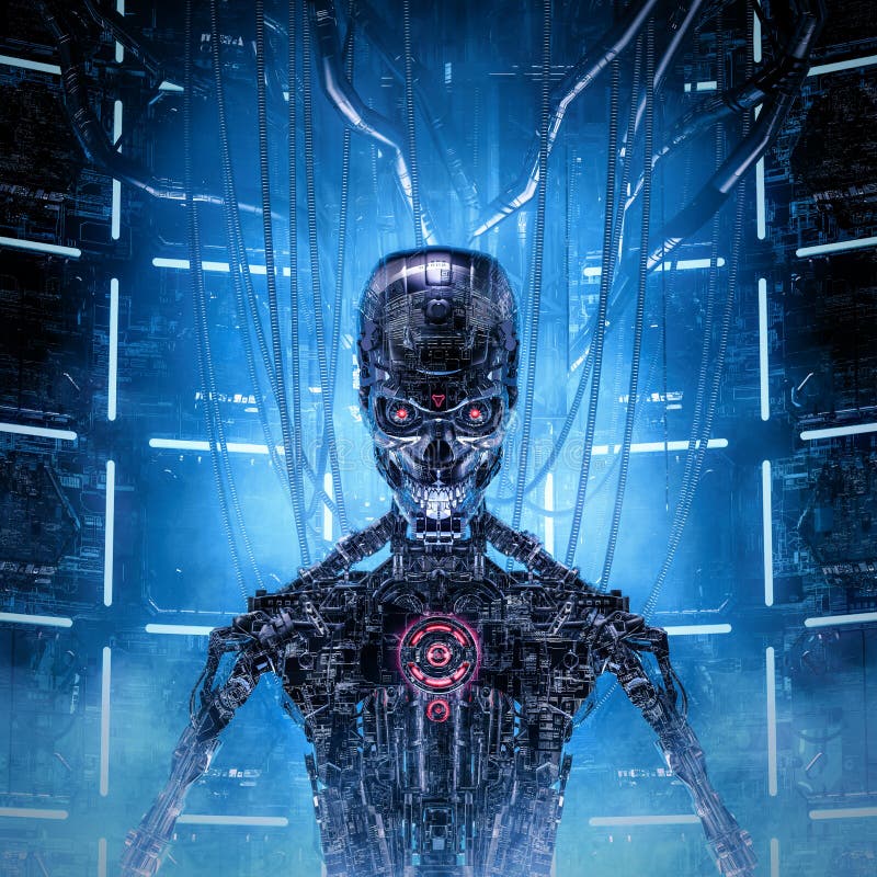 Evil Artificial Intelligence Stock Illustration - Illustration of ...