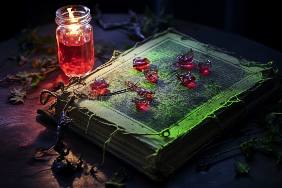 Deadly Magic Book Poison. Generate Ai Stock Photo - Image of kitchen ...