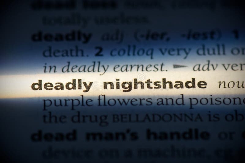 Deadly nightshade stock image. Image of linguistic, printed - 161578669