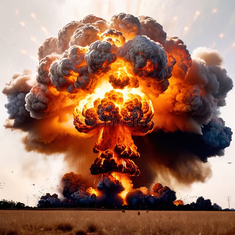 Deadly Nuclear Explosion from Atomic Bomb with Mushroom Cloud Stock ...