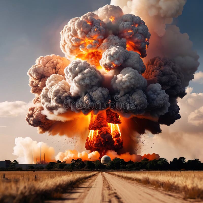 Deadly Nuclear Explosion from Atomic Bomb with Mushroom Cloud Stock ...