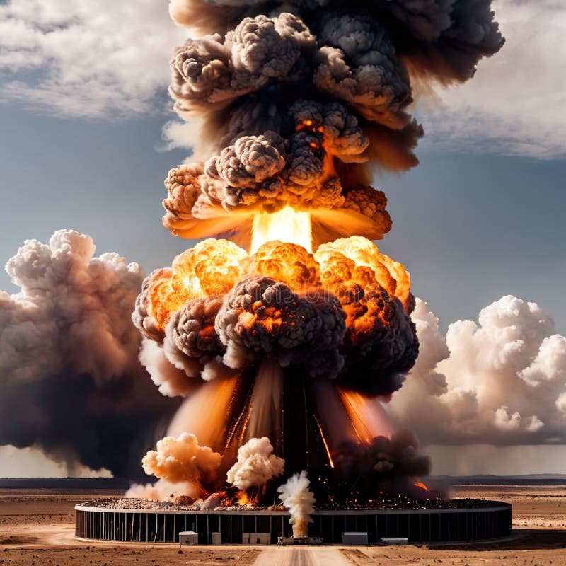 Deadly Nuclear Explosion from Atomic Bomb with Mushroom Cloud Stock ...