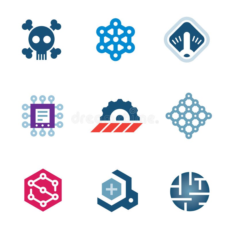 Deadly Security Problem Computer Virus System Scan Prototype Logo Icons ...