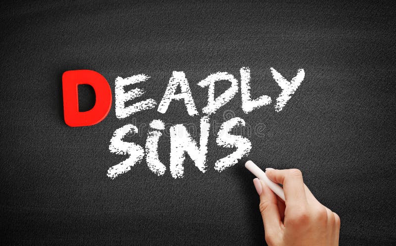 Seven Deadly Sins Concept Black Background Stock Photos - Free ...