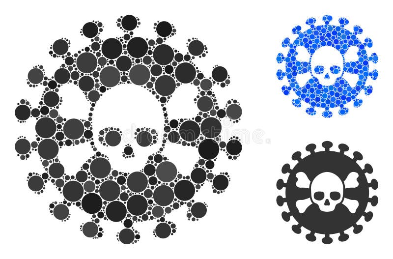 Deadly Virus Composition Icon of Circle Dots Stock Vector ...