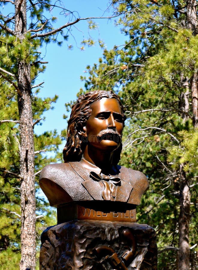 Deadwood wild bill statue stock image. Image of outdoors - 33089847