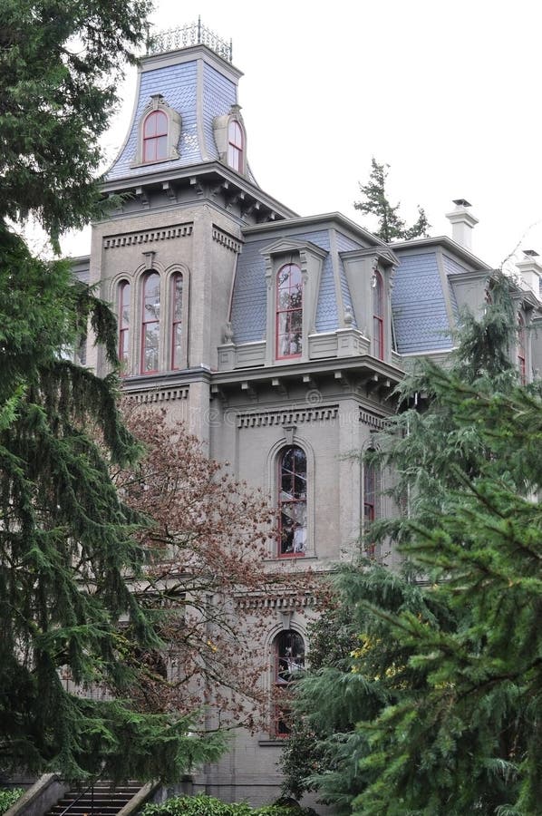 Deady Hall stock photo. Image of steps, roof, outdoor - 22108636