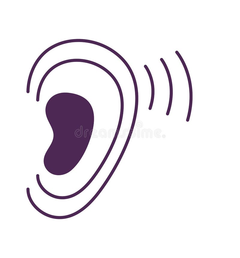 Deaf accessibility symbol stock vector. Illustration of earphones ...