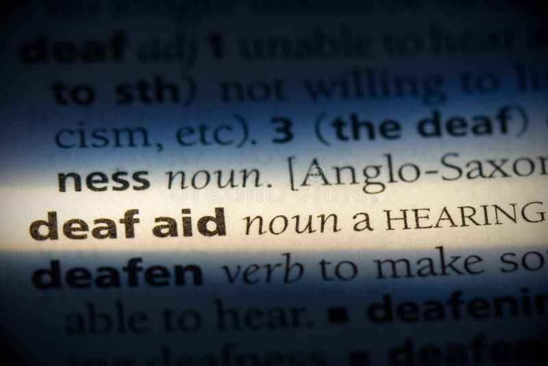 Deaf aid stock photo. Image of dictionary, etymology - 161578520