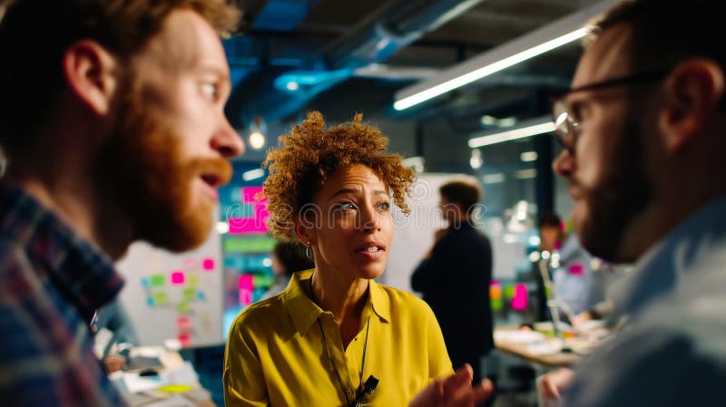 Deaf Employee Using Sign Language in a Team Meeting, Colleagues ...