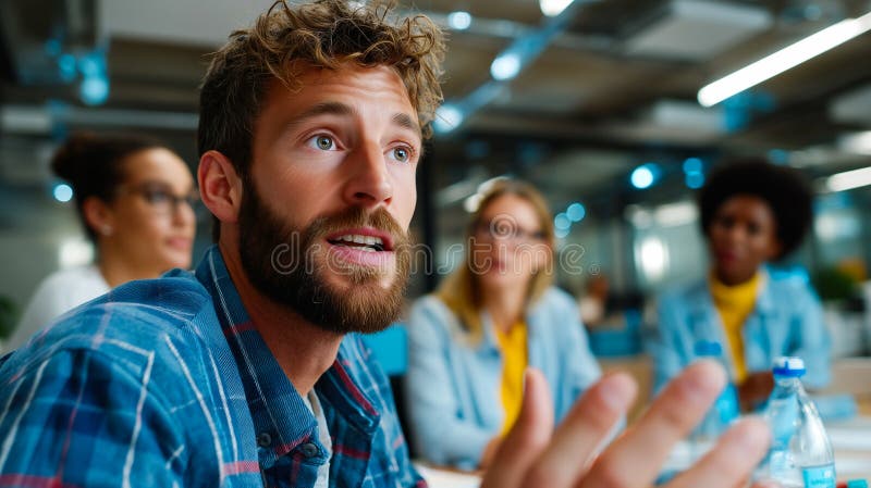 Deaf Employee Using Sign Language in a Team Meeting, Colleagues ...