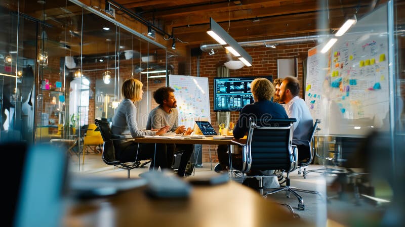 Deaf Employee Using Sign Language in a Team Meeting, Colleagues ...