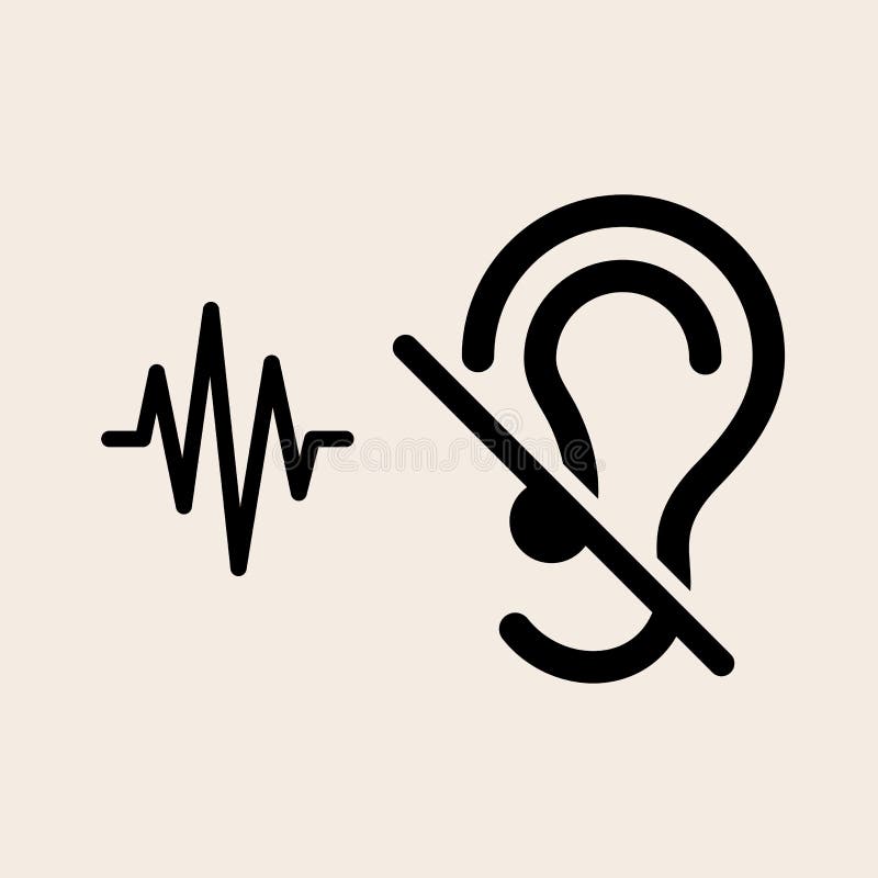 Deaf Icon in Trendy Design Style. Deaf Icon Isolated on White Background. Deaf Vector Icon ...