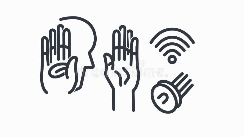 Deaf Icon Symbolizing Disability and Inclusion, Sign Language Concept ...