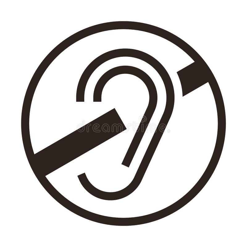Deaf icon - vector icon stock vector. Illustration of sense - 232255062