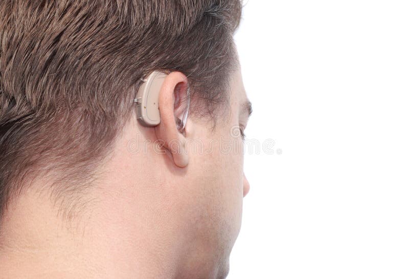 Deaf man s profile stock photo. Image of hearing, digital - 27836514