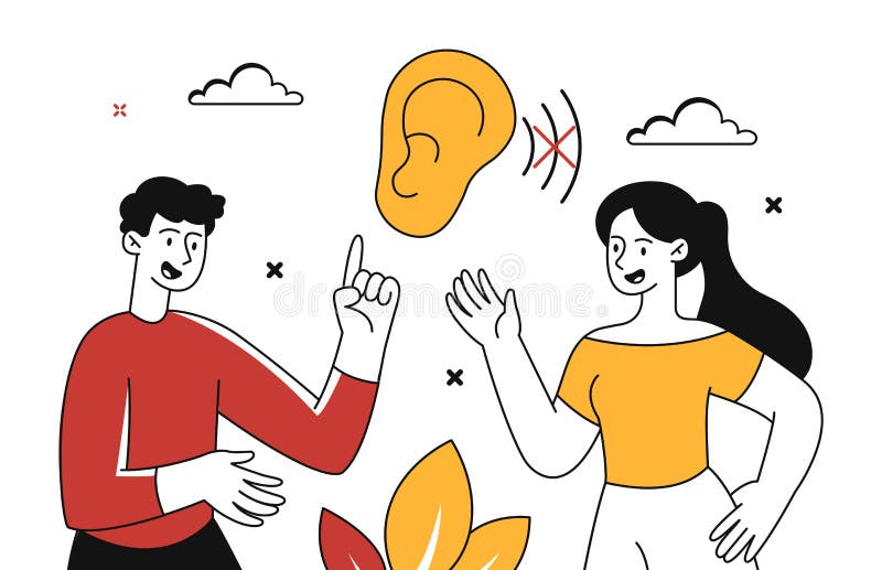 Deaf people concept stock vector. Illustration of hearing - 233699358
