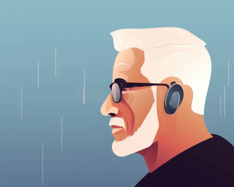 Person with Hearing Problem , Vector Cartoon Stick Figure Illustration ...