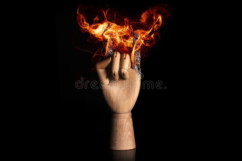 Deaf Sign Language Isolated on Black Glass Stock Photo - Image of dark ...