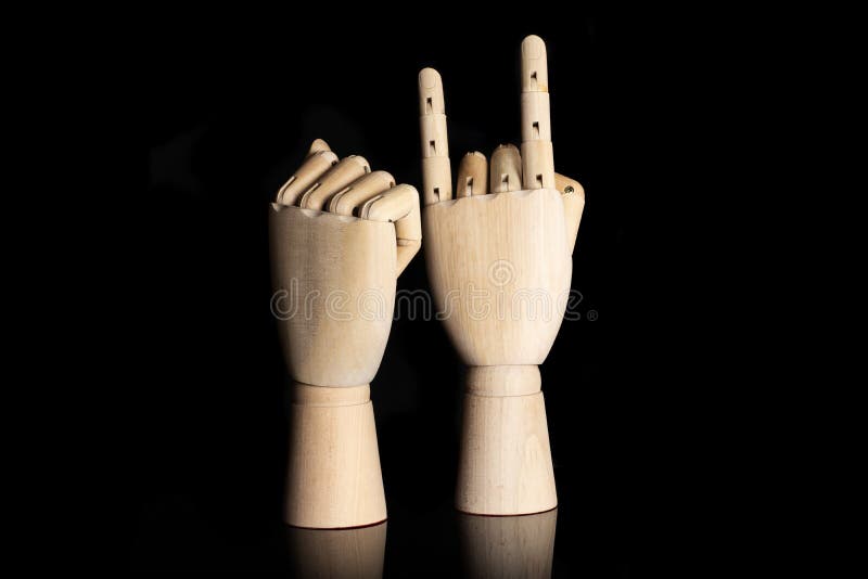 Deaf Sign Language Isolated on Black Glass Stock Image - Image of hands ...