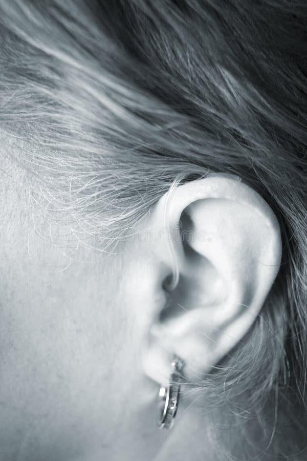 Deaf Woman with Hearing Aid Stock Photo - Image of instrument, person ...