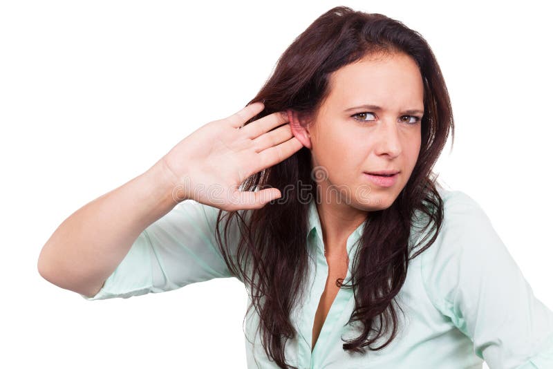 Deaf Woman with Hearing Aid Stock Image - Image of select, pensioner ...