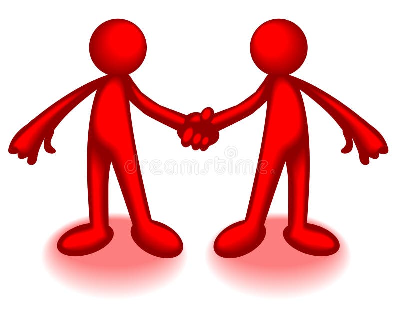 Stick Man Stick Figure Handshake Deal Stock Vector - Illustration of ...