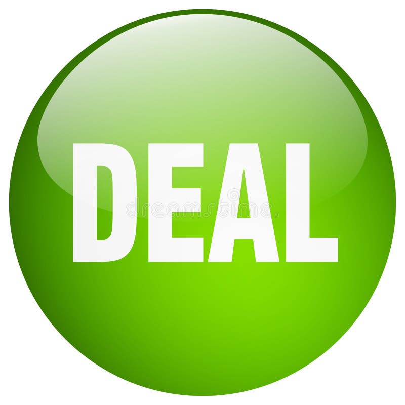 Deal button stock vector. Illustration of round, graphic - 122711464