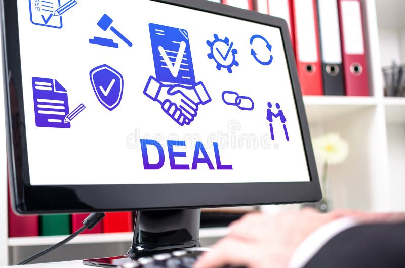 Deal Concept on a Computer Screen Stock Photo - Image of cooperation ...