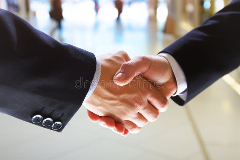 Business Men Closing Deal. Handshake Stock Photo - Image of pact, hired ...