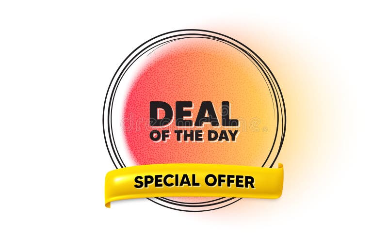 Deal Of The Day Tag Special Offer Price Sign Hand Drawn Round Frame