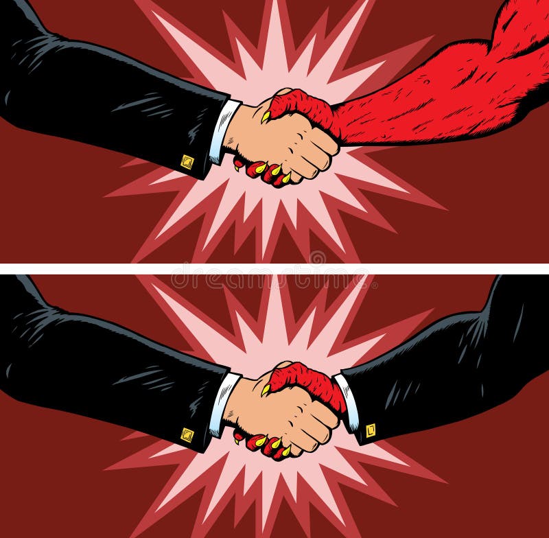 Deal with the Devil stock vector. Illustration of beast - 15541860