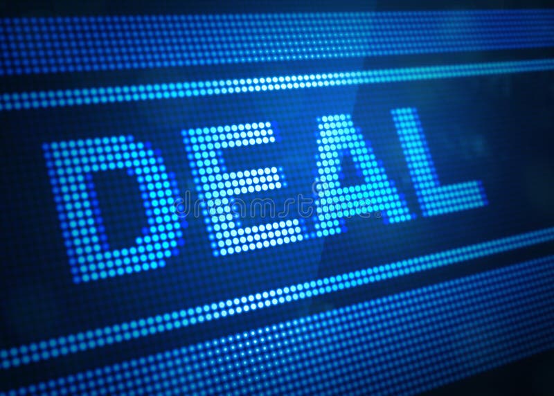 Deal Digital Screen 3d Illustration Stock Illustration - Illustration ...