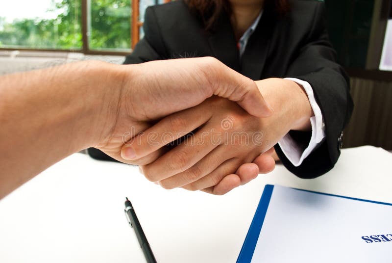 Deal done stock image. Image of computer, contract, business - 15485333