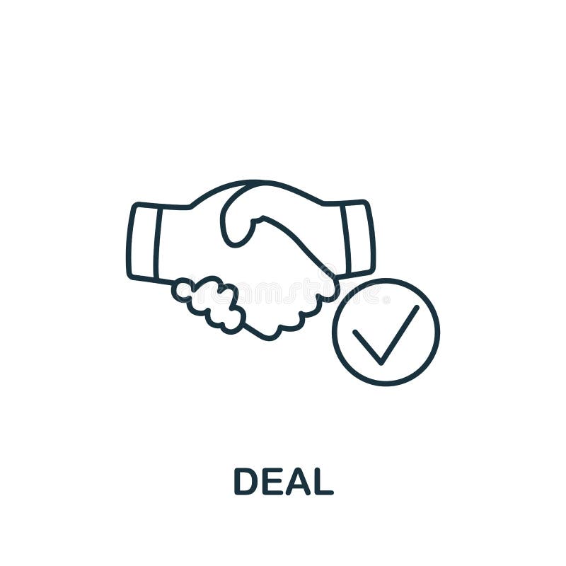 Deal Icon. Line Simple Line Retail Icon for Templates, Web Design and ...