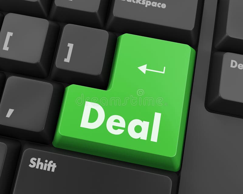 Deal stock illustration. Illustration of offer, computer - 55527941