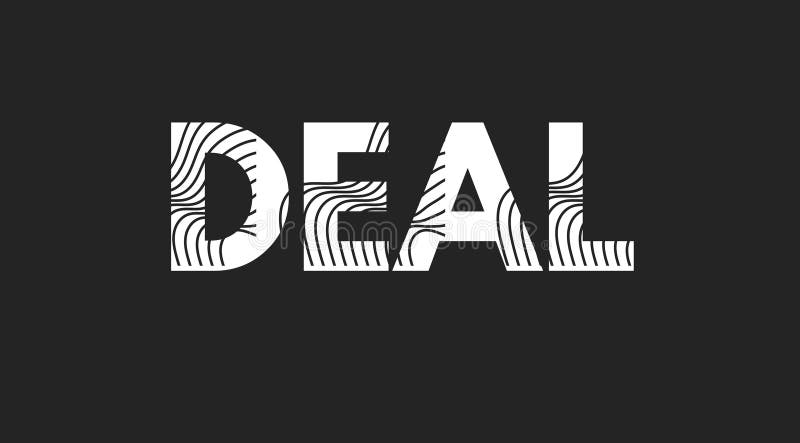 Deal Lettering Design , Deal Promotion Text Effect Stock Illustration ...