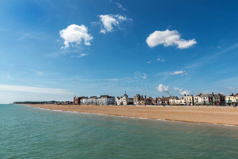 Deal sea front and beach stock image. Image of ocean - 56873399