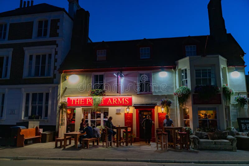 Deal South England Waterfront Pub Precinct at Night Editorial Photo ...