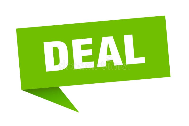 Deal Speech Bubble. Deal Ribbon Sign Stock Vector - Illustration of ...