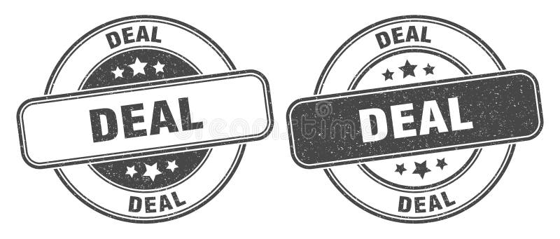 Deal Stamp. Deal Label. Round Grunge Sign Stock Vector - Illustration ...