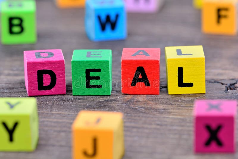 Deal word on table stock photo. Image of school, message - 92919892
