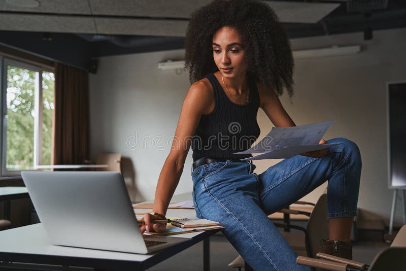 Dealing with Documents Requires Patience and Concentration Stock Photo ...