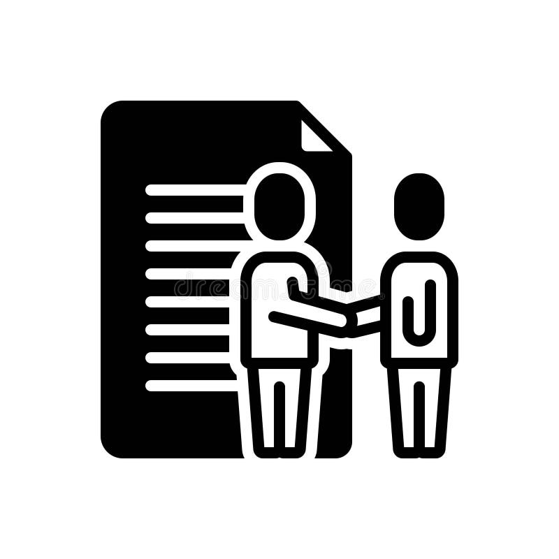 Black Solid Icon for Dealing, Transaction and Business Stock Vector ...