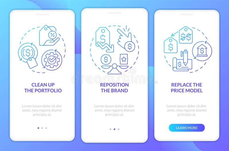 Dealing with Inflation in Business Blue Gradient Onboarding Mobile App ... Dealing with Inflation in Business Blue Gradient Onboarding Mobile App ...