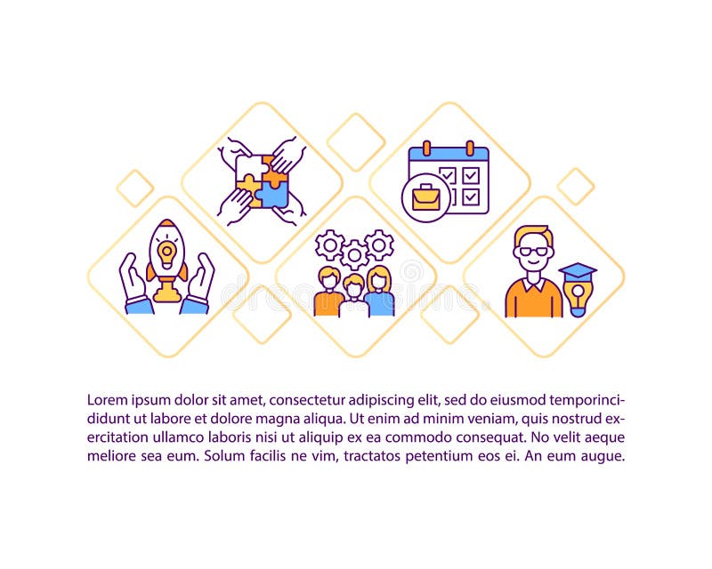 Dealing with Job Transition Concept Line Icons with Text Stock Vector ...
