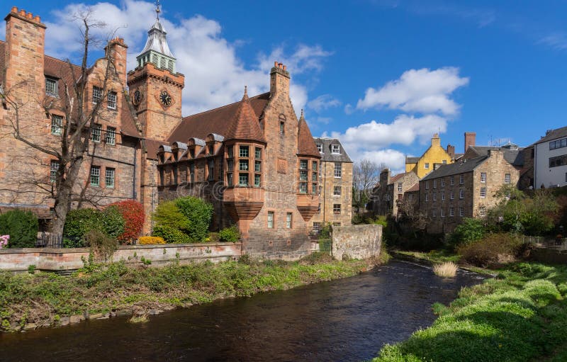 Dean Village in Edinburgh Scotland UK Stock Photo - Image of village ...