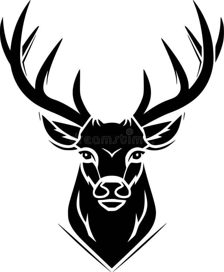 Dear - Black and White Isolated Icon - Vector Illustration Stock Vector ...