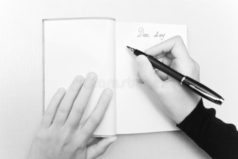 Dear diary stock image. Image of fountain, notebook, dear - 16704841